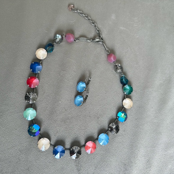 Sabika | Jewelry | Sabika Mixed Media Necklace Earrings | Poshmark